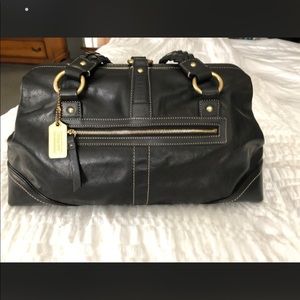 Bags | Coach Daphne Black Leather Doctor Satchel Shoulder | Poshmark
